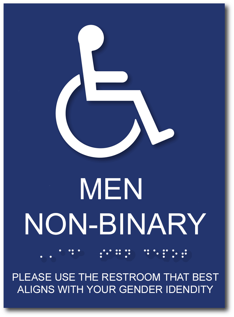 Gender Neutral Restroom ADA Sign with Braille – ADA Sign Depot
