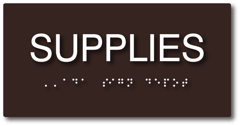 Supplies Room Sign - ADA Compliant Supply Room Sign with Braille – ADA ...
