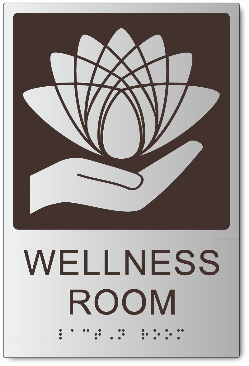 Wellness Room Sign in Brushed Aluminum – ADA Sign Depot