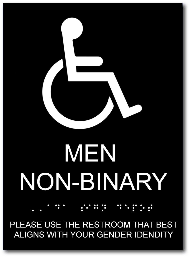 Gender Neutral Restroom ADA Sign with Braille – ADA Sign Depot
