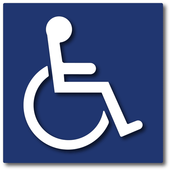 ADA Wheelchair Symbol Label Sticker - 6" x 6" - Package of 3 Stickers ...