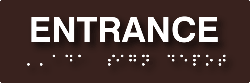 ADA Entrance Sign with Tactile Text and Grade 2 Braille – ADA Sign Depot