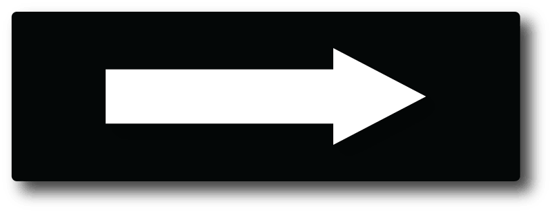 ADA Tactile Arrow Sign for Indicating Direction - 6" X 2" – ADA Sign Depot