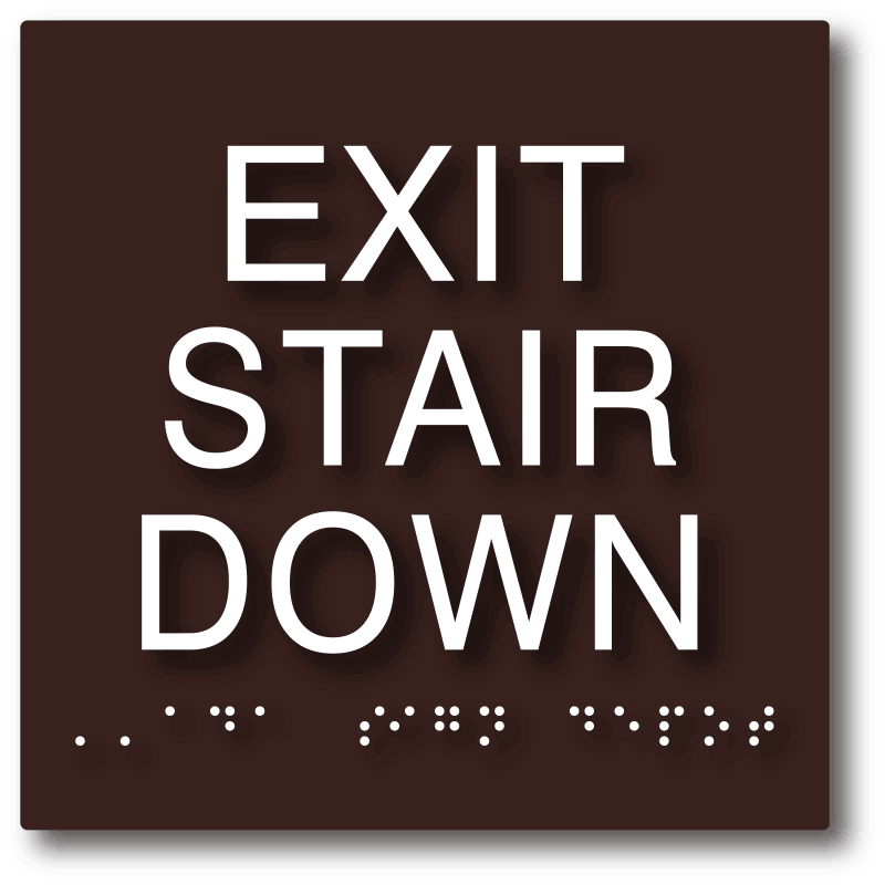 Exit Stair Down ADA Signs – ADA Sign Depot