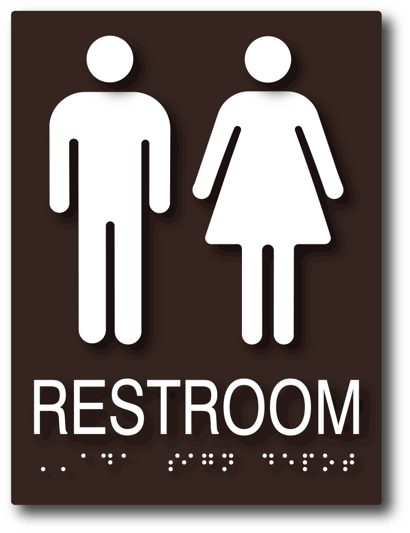 ADA Compliant Unisex Restroom Sign with Symbols and Braille – ADA Sign ...