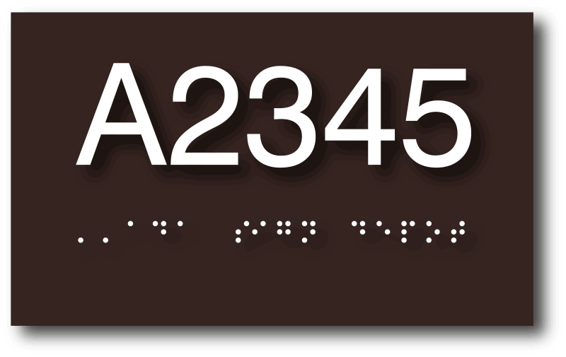 Custom Room Number ADA Signs with Tactile Letters and Grade 2 Braille ...