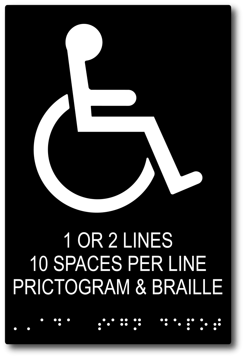 Custom ADA Compliant Signs with Symbol, Words, and Braille - 6" x 9 ...