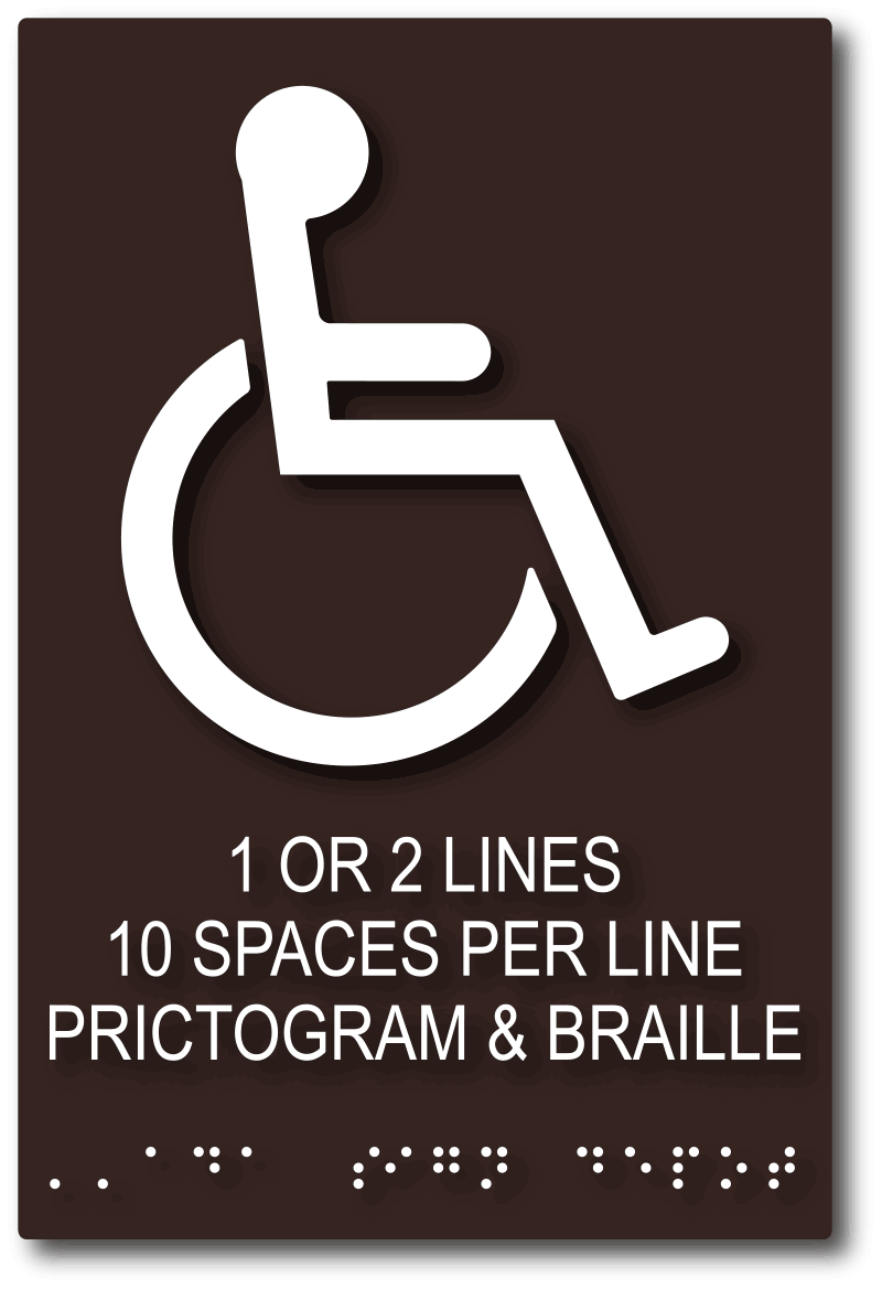 Custom ADA Compliant Signs with Symbol, Words, and Braille - 6" x 9 ...