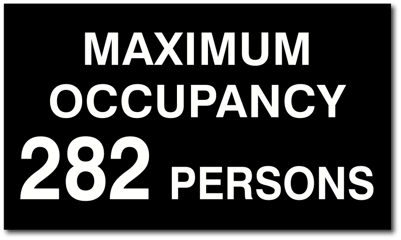 Maximum Occupancy Room Signs - Maximum Room Load Signs – ADA Sign Depot