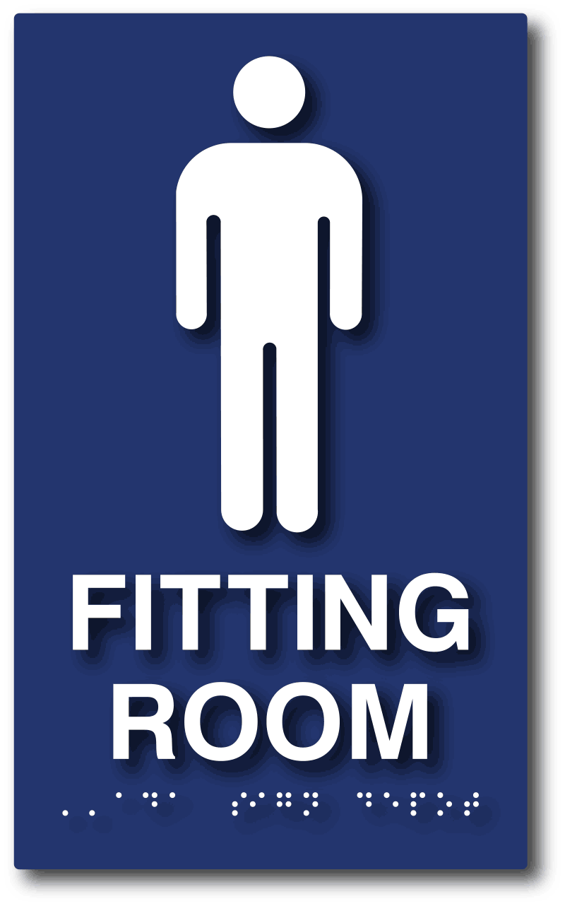 Fitting Room Sign for Unisex and Wheelchair Accessible Fitting Rooms ...