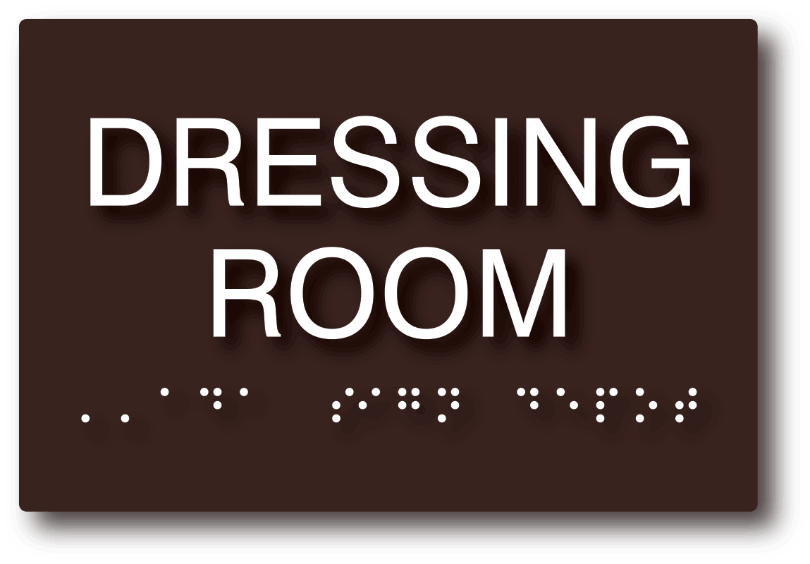 Unisex Dressing Room ADA Signs with Tactile Text and Braille – ADA Sign ...