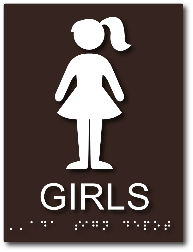 Girls Bathroom Sign - ADA Compliant School Lavatory Sign – ADA Sign Depot