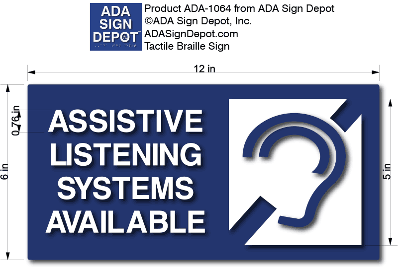 Assistive Listening Systems Available Sign - ADA Compliant Sign – ADA ...