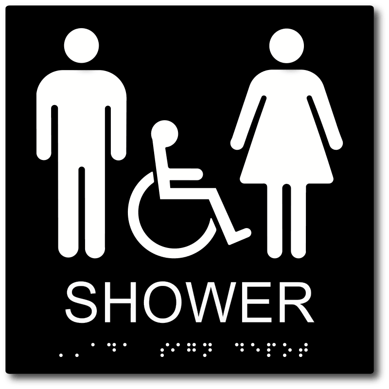 ADA Compliant Wheelchair Accessible Unisex Shower Room Sign – ADA Sign ...