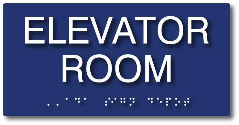 ADA Compliant Elevator Room Sign with Tactile Letters and Braille – ADA ...