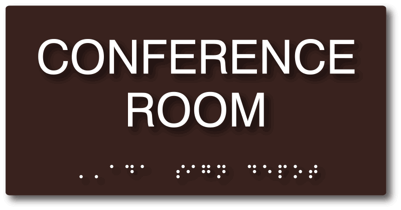 ADA Compliant Conference Room Sign with Tactile Text and Braille – ADA ...