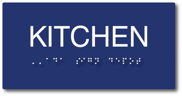 Kitchen Room Name Sign - ADA Compliant Tactile Braille Kitchen Signs ...