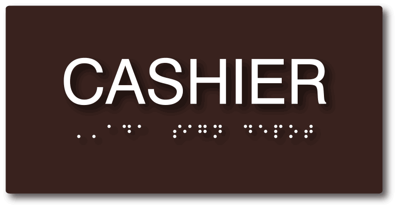 ADA Compliant Cashier Sign – ADA Sign Depot