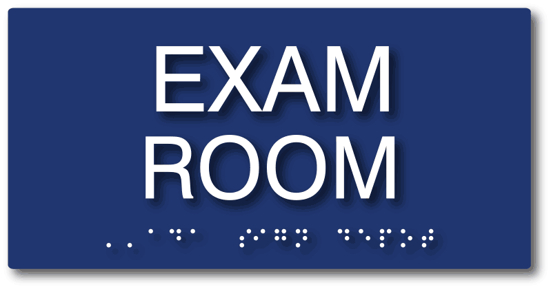 Exam Room Sign - Exam Room Signs with Tactile Letters and Braille – ADA ...