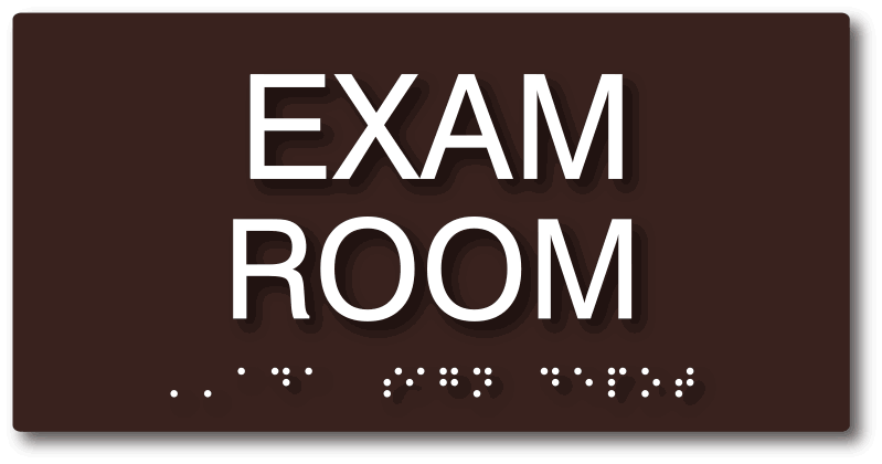 Exam Room Sign - Exam Room Signs with Tactile Letters and Braille – ADA ...