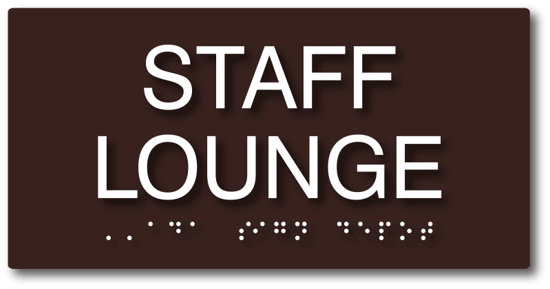 Staff Lounge ADA Sign with Braille - 8" x 4" – ADA Sign Depot