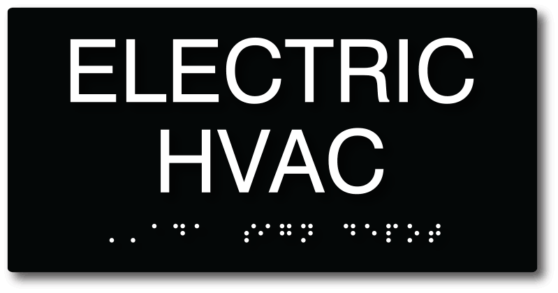 Electric HVAC Room Sign - ADA Compliant Tactile Braille Signs – ADA ...