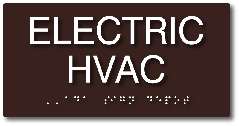 Electric HVAC Room Sign - ADA Compliant Tactile Braille Signs – ADA ...