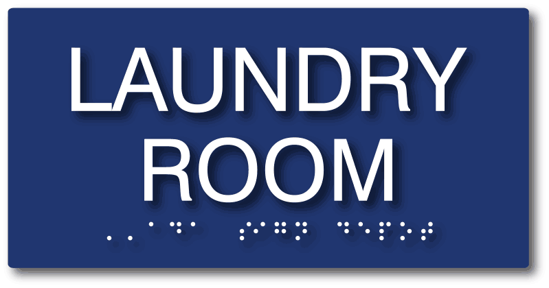 Laundry Room Sign - 8" x 4" - ADA Compliant Braille Laundry Sign – ADA ...