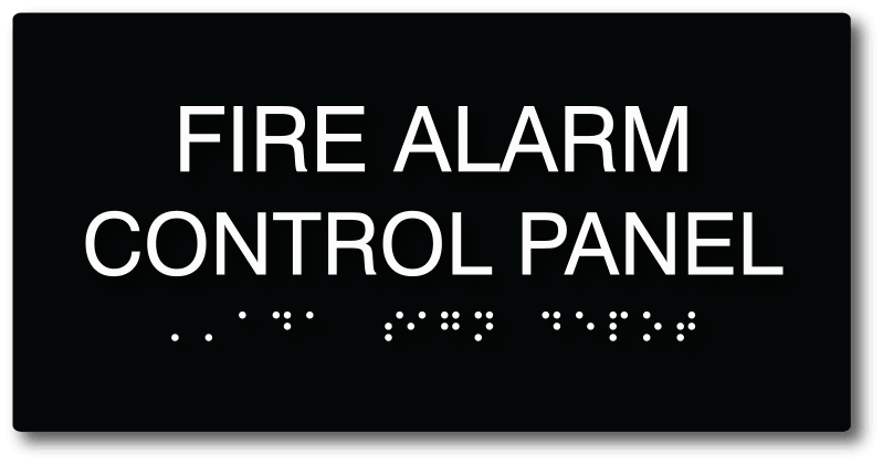 Fire Alarm Control Panel Sign - ADA Compliant Fire Panel Room Signs ...