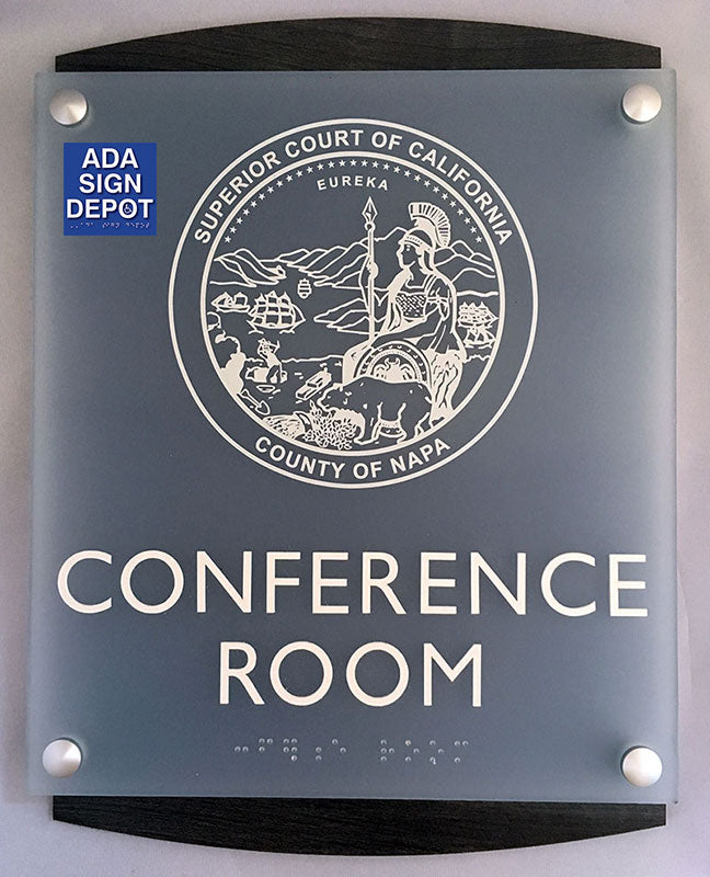 Custom ADA Signage - 8" x 5" - ADA Sign Depot Classic Glass ADA Signs