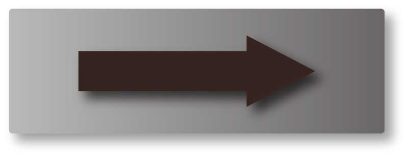 Tactile Arrow ADA Sign in Brushed Aluminum – ADA Sign Depot