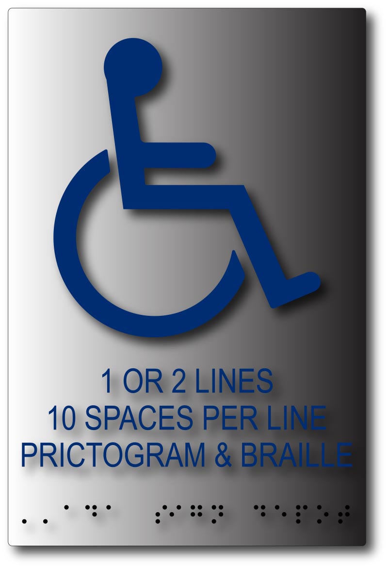 Custom ADA Compliant Signs on Brushed Aluminum - 6" x 8" up to 8" x 8 ...