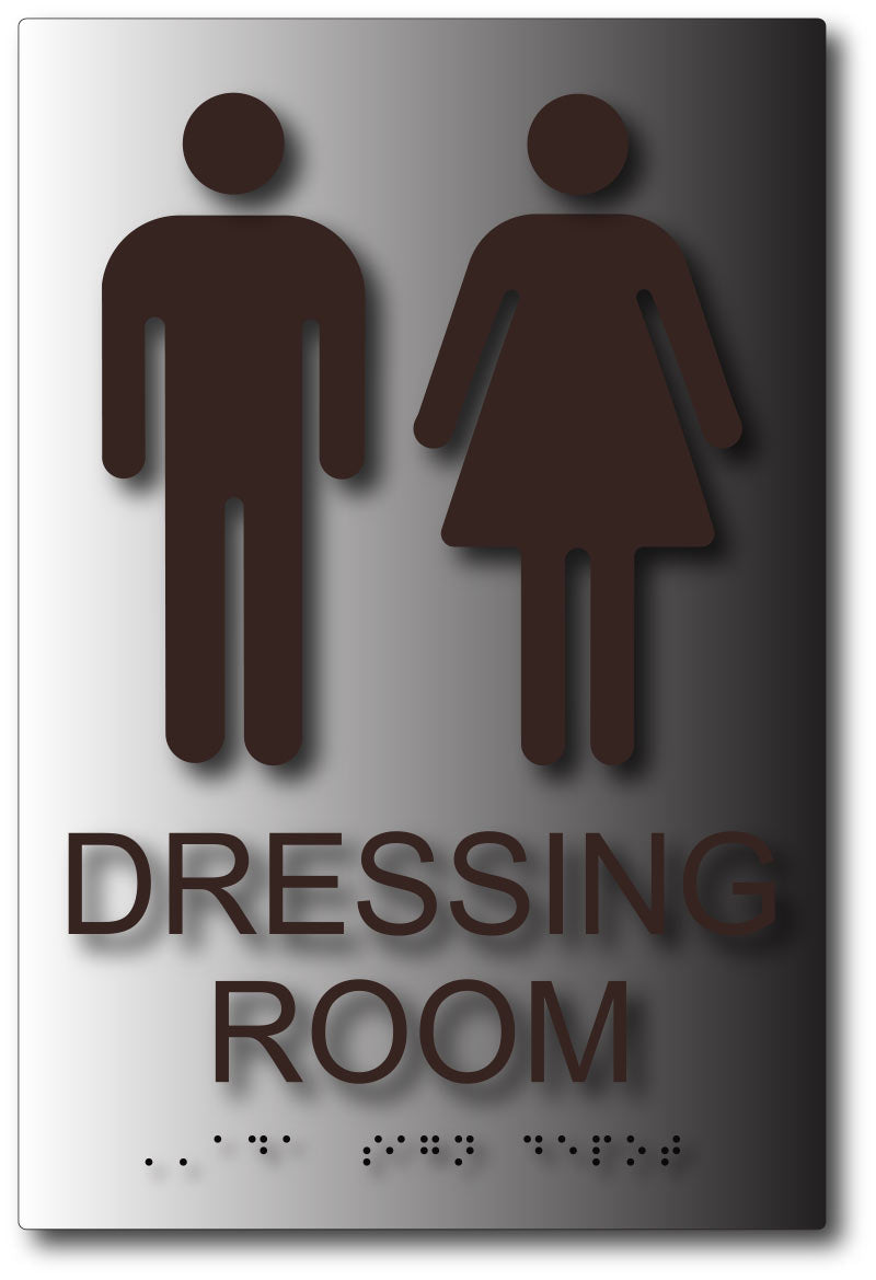 Unisex Dressing Room ADA Sign with Gender Symbols and Braille – ADA ...
