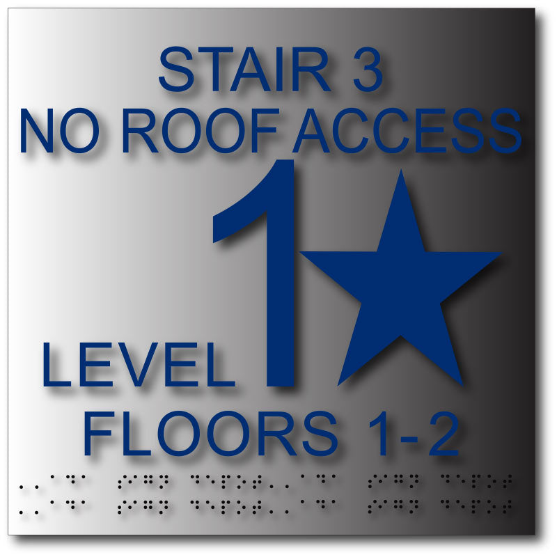Stairwell Floor Level Signs - 12" x 12" - Brushed Aluminum – ADA Sign Depot