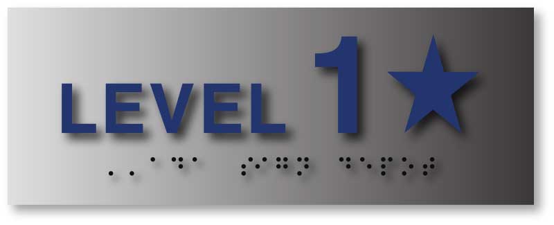 Stairwell Floor Level Number Signs in Brushed Aluminum – ADA Sign Depot