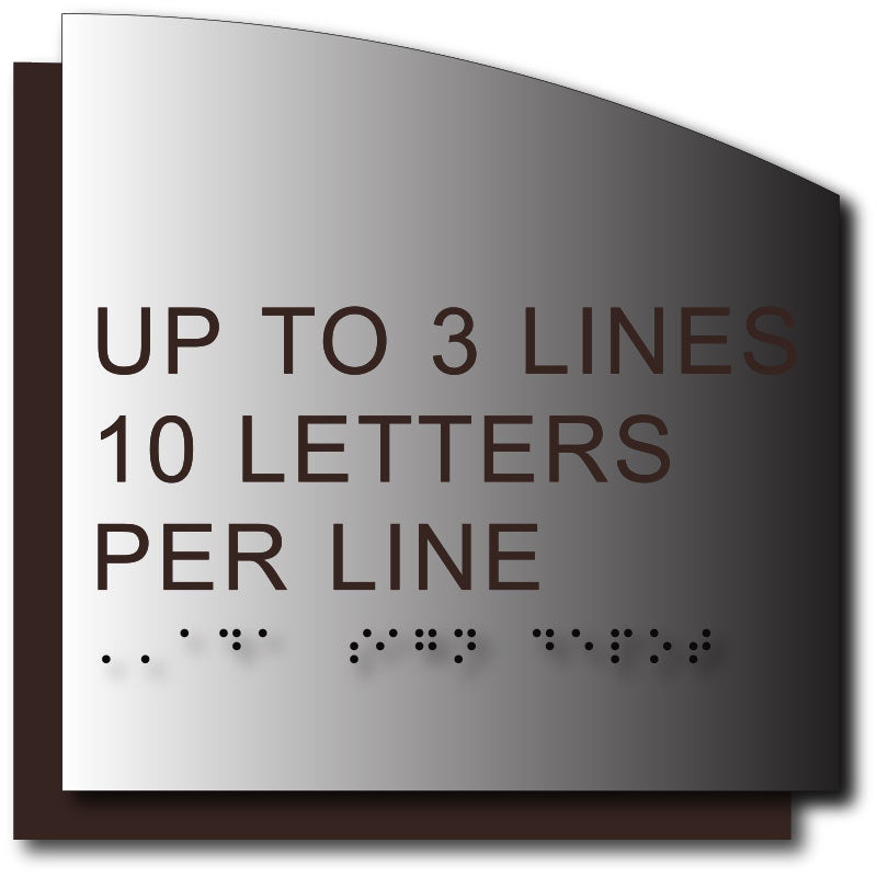 Custom ADA Signs Tactile Letters - Curve-Cut Brushed Aluminum – ADA ...