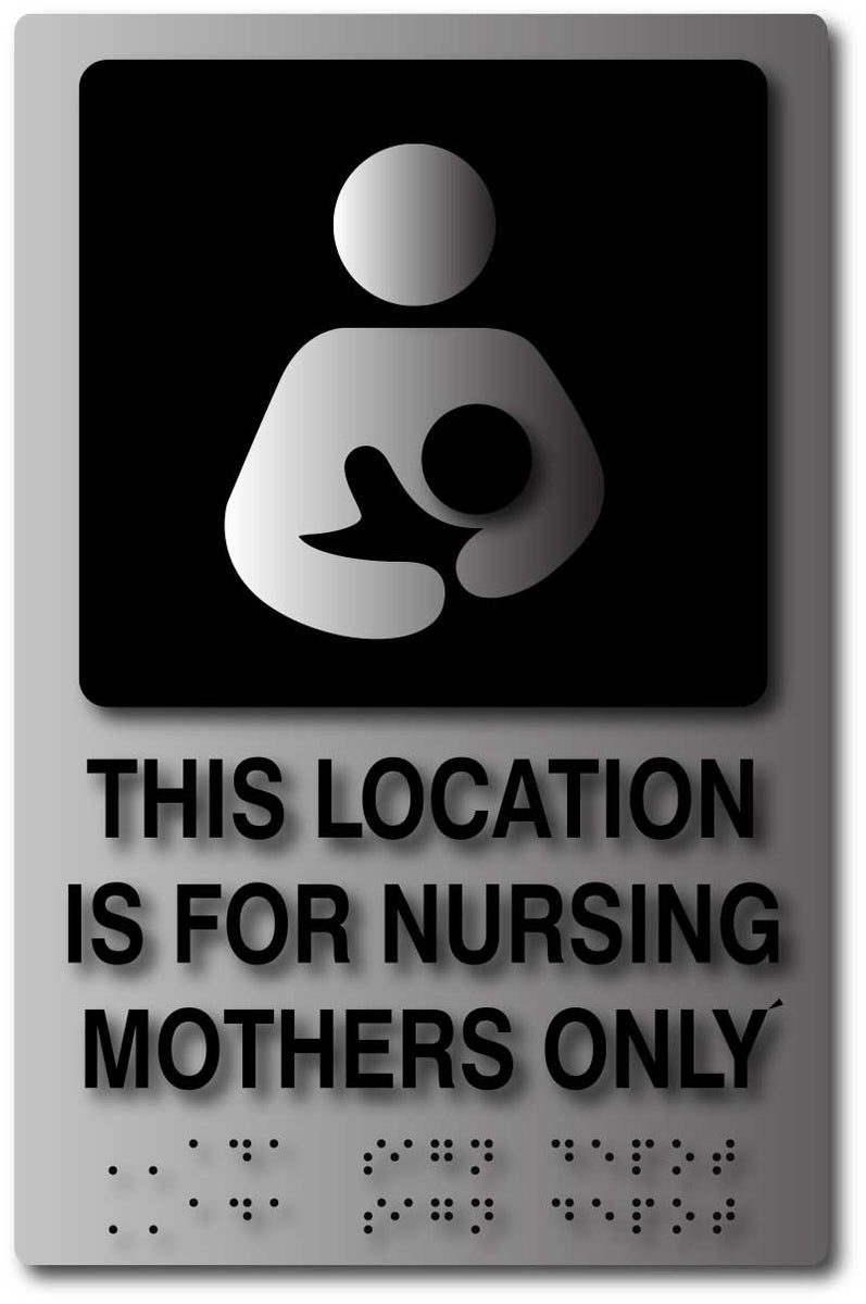 Nursing Mothers Only ADA Signs - Brushed Aluminum – ADA Sign Depot