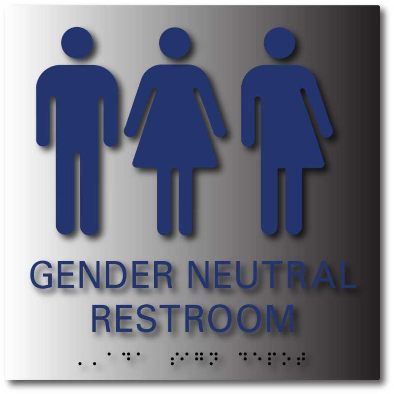 Gender Neutral Symbols Restroom Signs with Braille – ADA Sign Depot