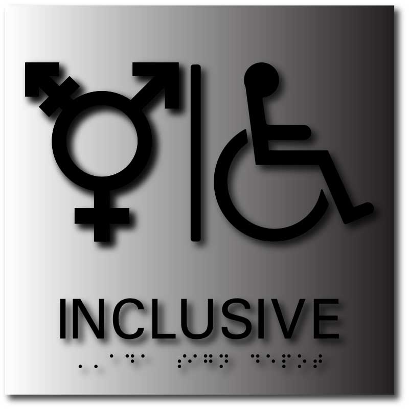Inclusive Bathroom Signs with All Genders and Wheelchair Symbols – ADA ...