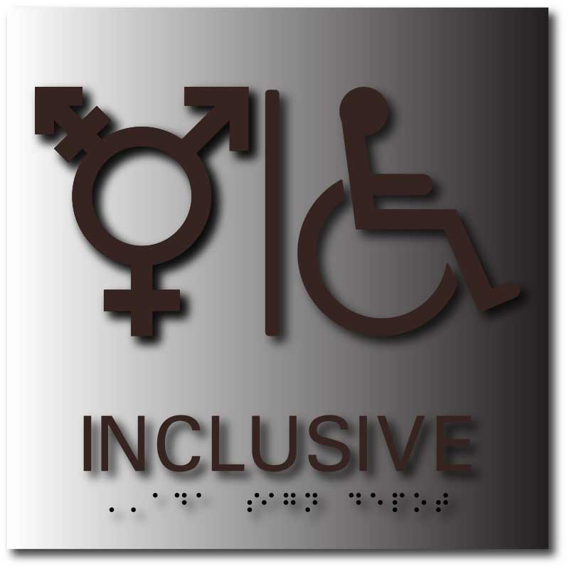 Inclusive Bathroom Signs with All Genders and Wheelchair Symbols – ADA ...