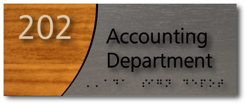 Accounting Department Sign