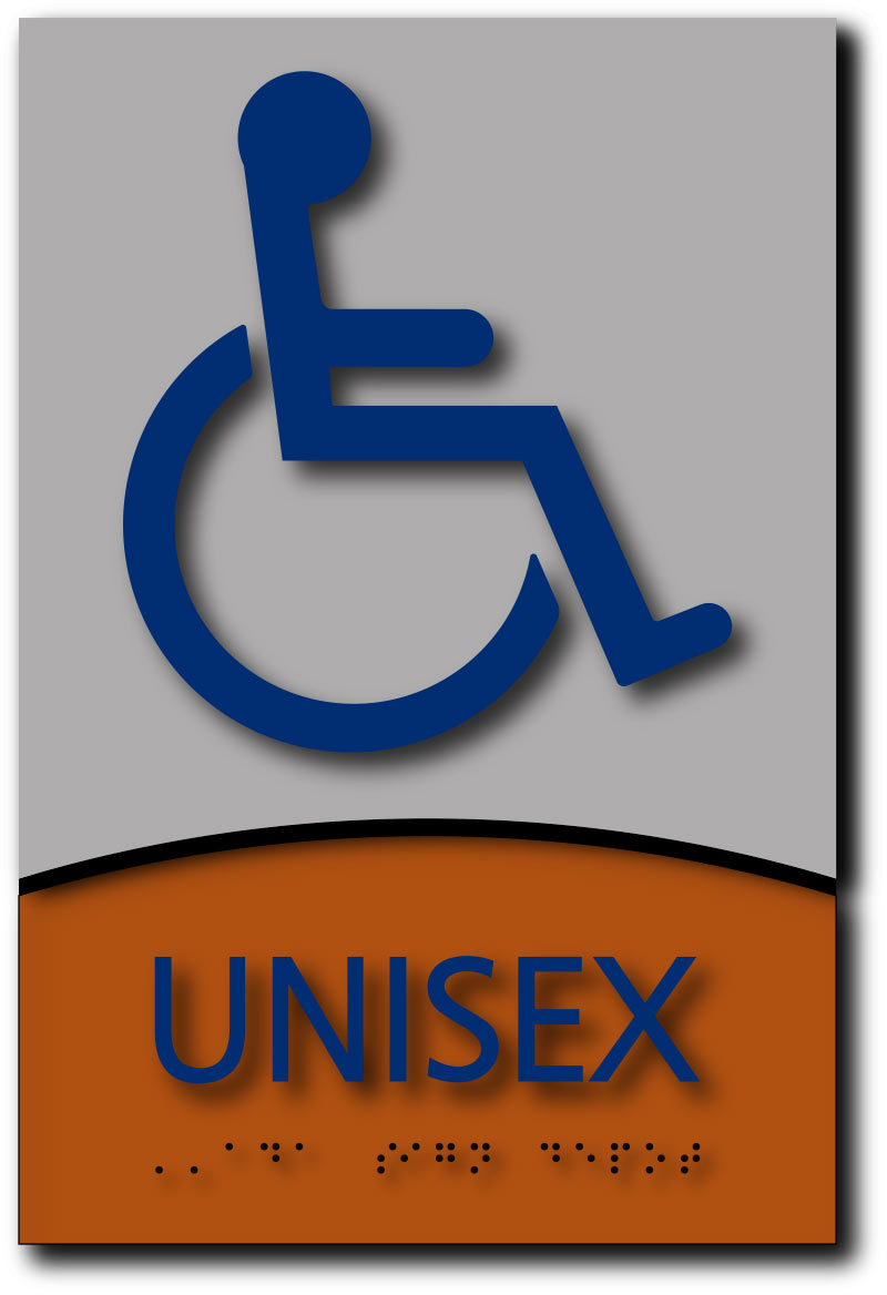 Symbol of Wheelchair Accessibility Unisex Bathroom ADA Sign – ADA Sign ...