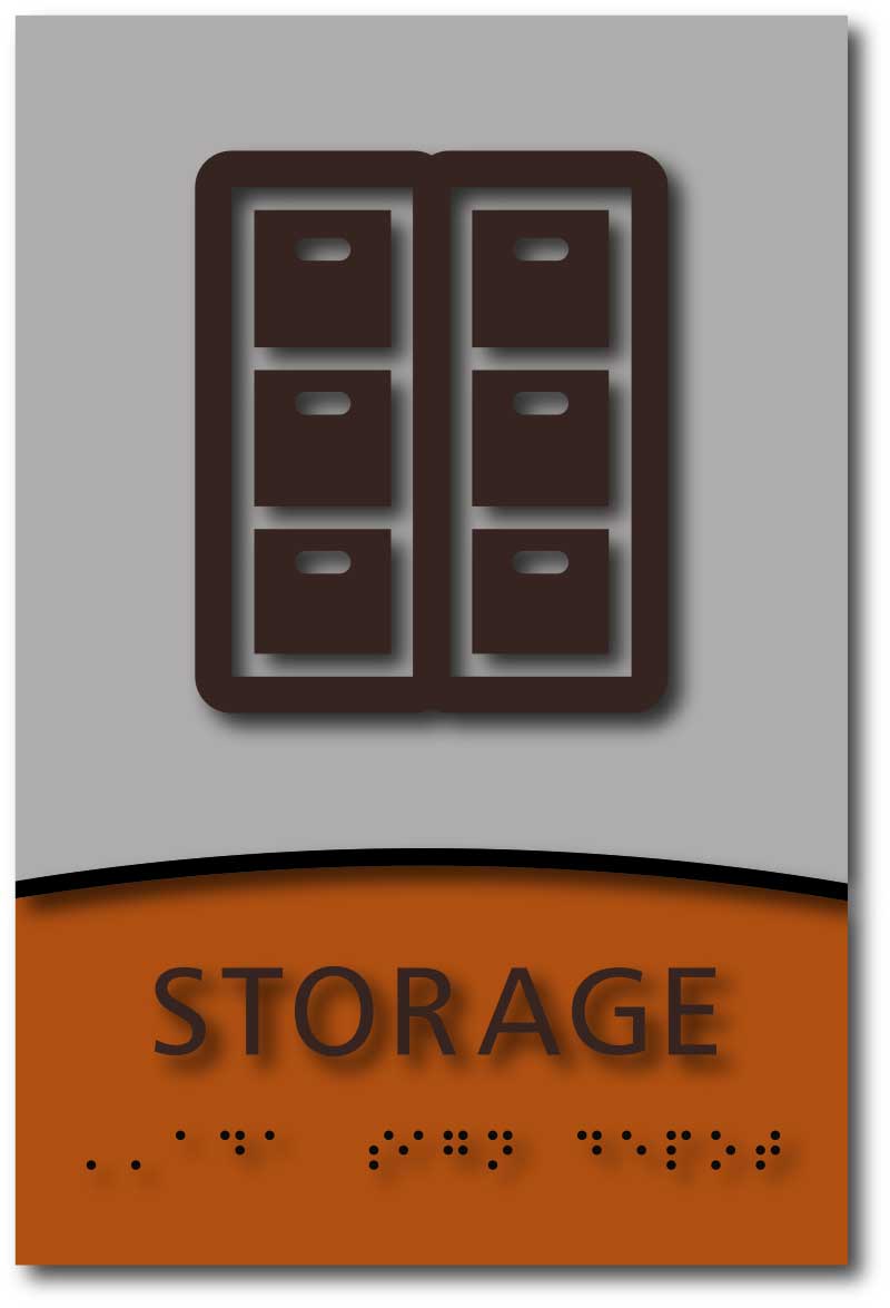 Modern Design Storage Room ADA Signs – ADA Sign Depot