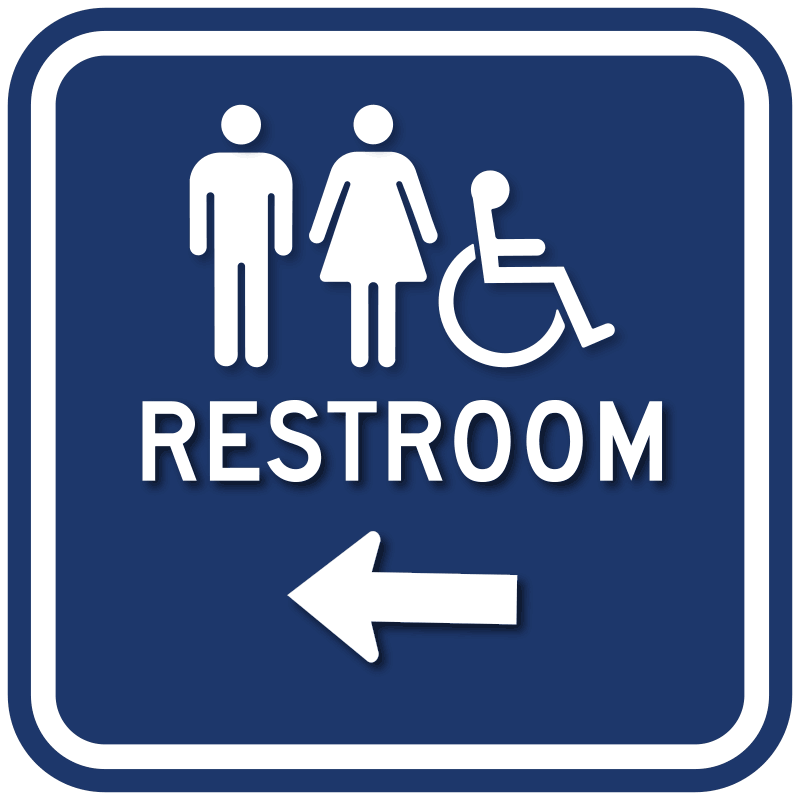 Restroom Directional Sign