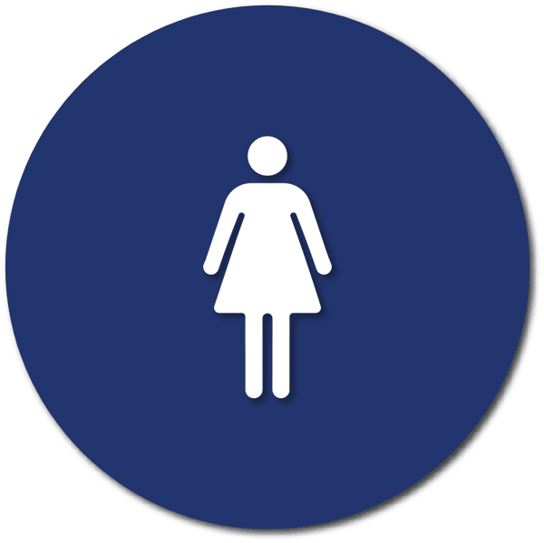 Womens Bathroom Door ADA Signs with Female Gender Symbol – ADA Sign Depot