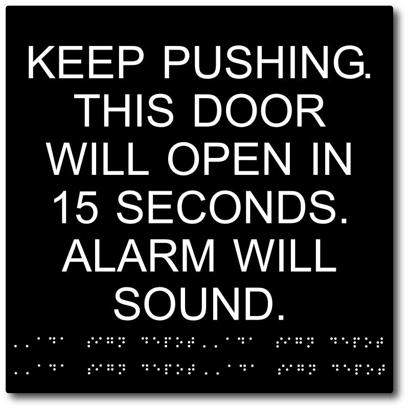 Delayed Egress Exit Signs for Automatic Doors - ADA Compliant – ADA ...