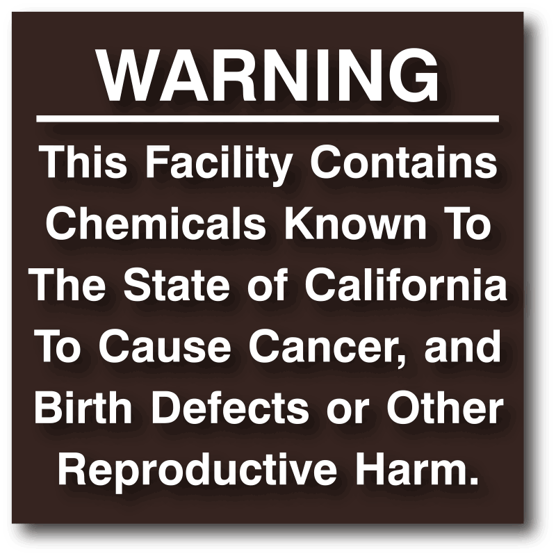 California Prop 65 Warning Sign – ADA Sign Depot
