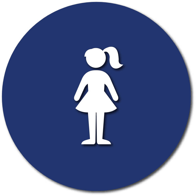Girls Bathroom Sign - ADA Compliant School Lavatory Sign – ADA Sign Depot