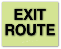ADA Compliant Luminescent Exit Route Sign – ADA Sign Depot