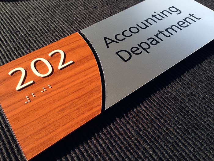 Accounting Department Sign